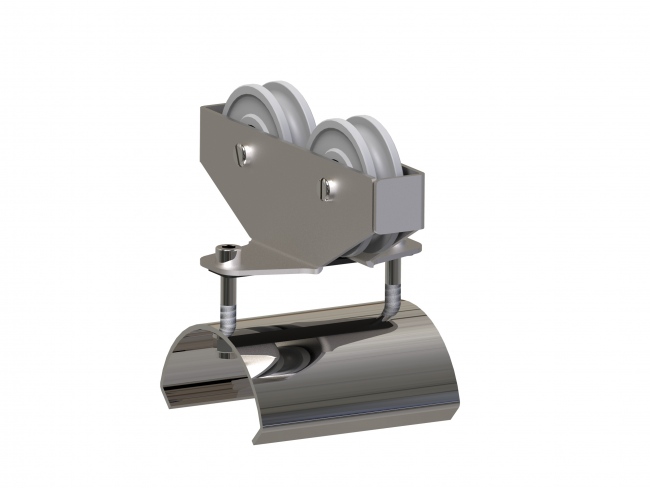 Cable trolleys 2 rollers with saddle