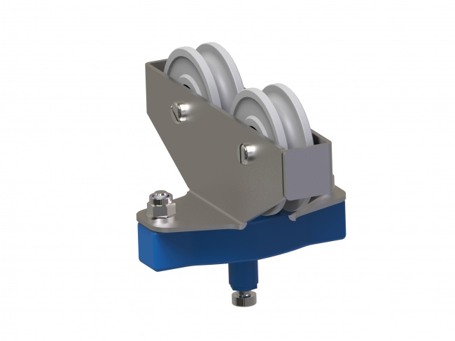 Cable trolleys 2 rollers for round cable