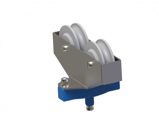 Cable trolleys 2 rollers for round cable