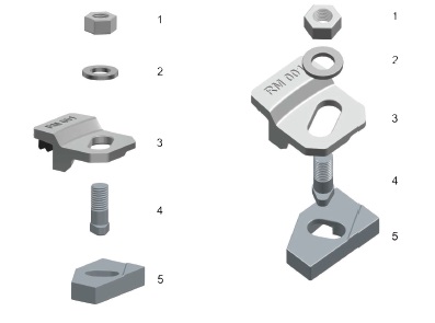 Weldable rail clip RM 001