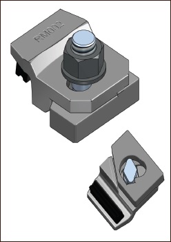 Weldable rail clip RM 002