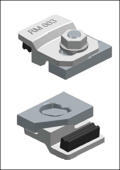 Weldable rail clip RM 003