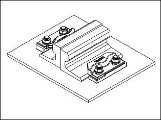 Weldable rail clip RM 005