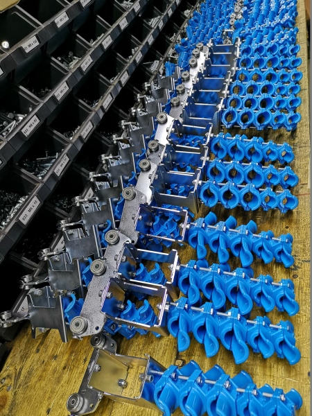 Preparation of cable trolleys for the production festoon system for the ...